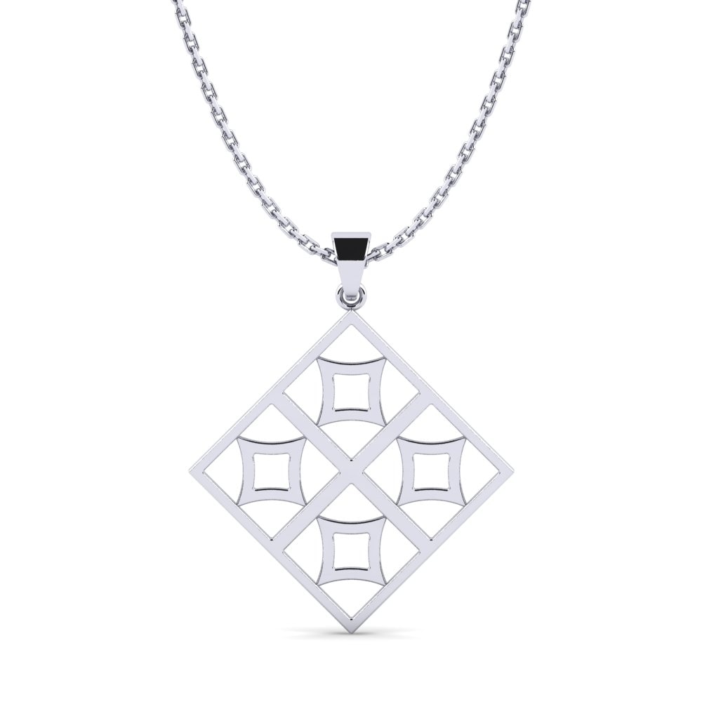 Compre GLAMIRA Colgante Clear en 9k Oro Blanco | GLAMIRA.cl