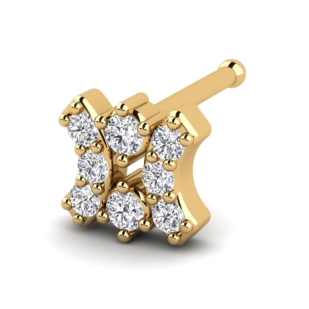 Hochwertige GLAMIRA Nasenpiercing Aferra mit 0.046 Karat Diamant Rund ...