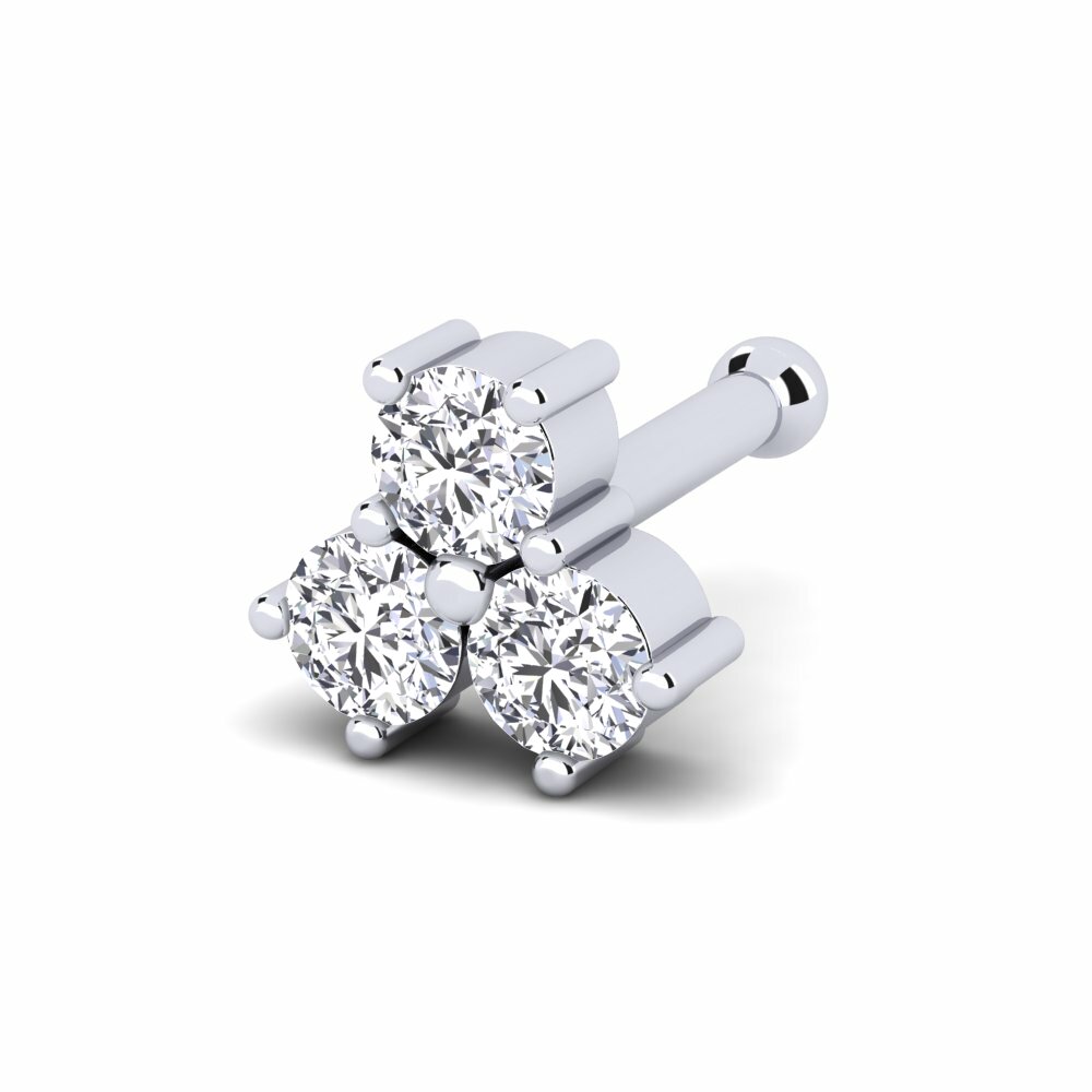 Hochwertige GLAMIRA Nasenpiercing Bellena mit 0.09 Karat Diamant Rund ...