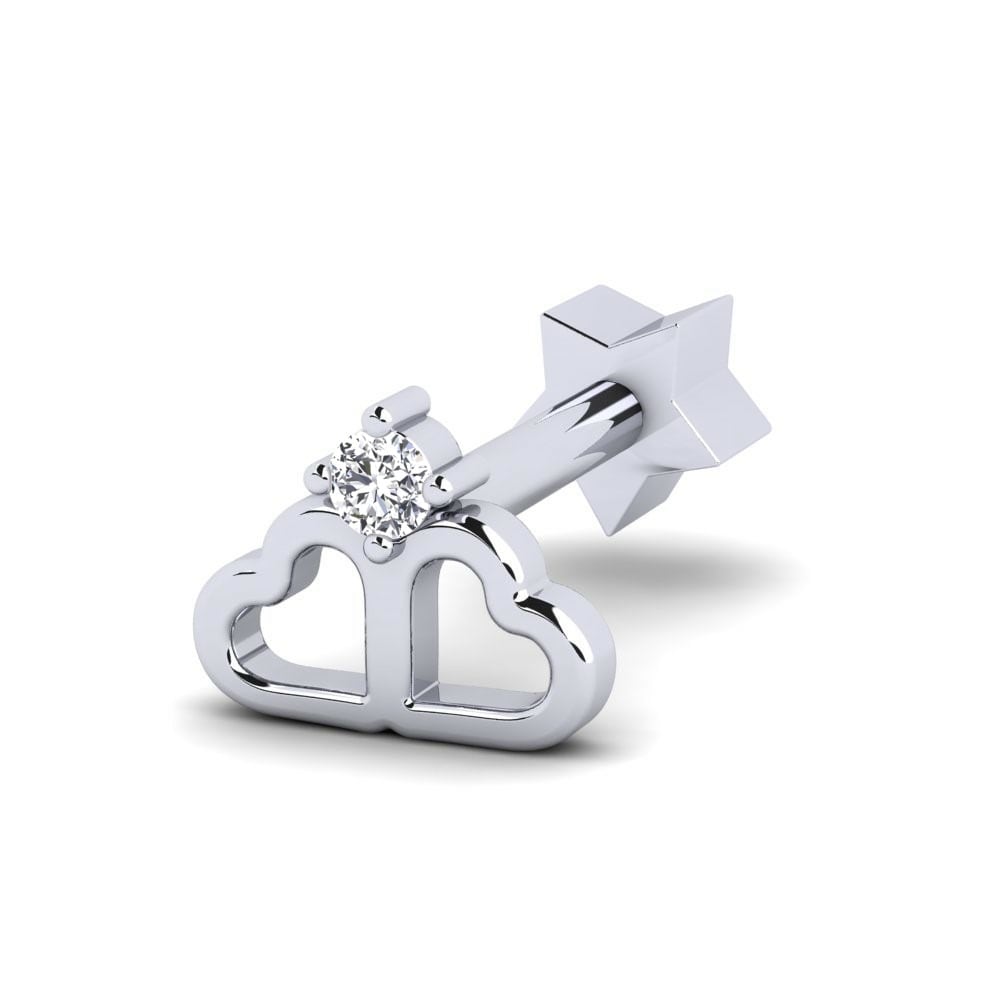 White gold diamond tragus earring store
