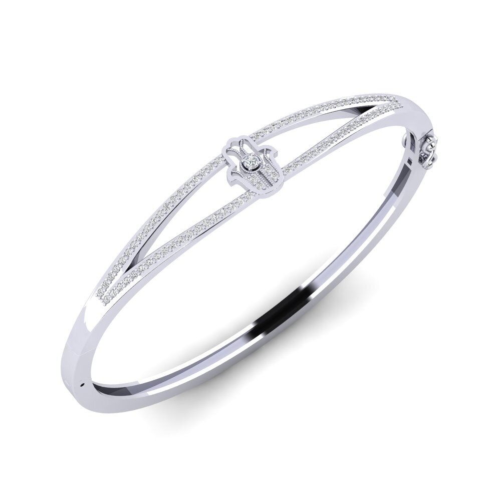 Hochwertige Damen armreif Olaga mit 0.03 Karat Zirkonia Rund Weißgold ...