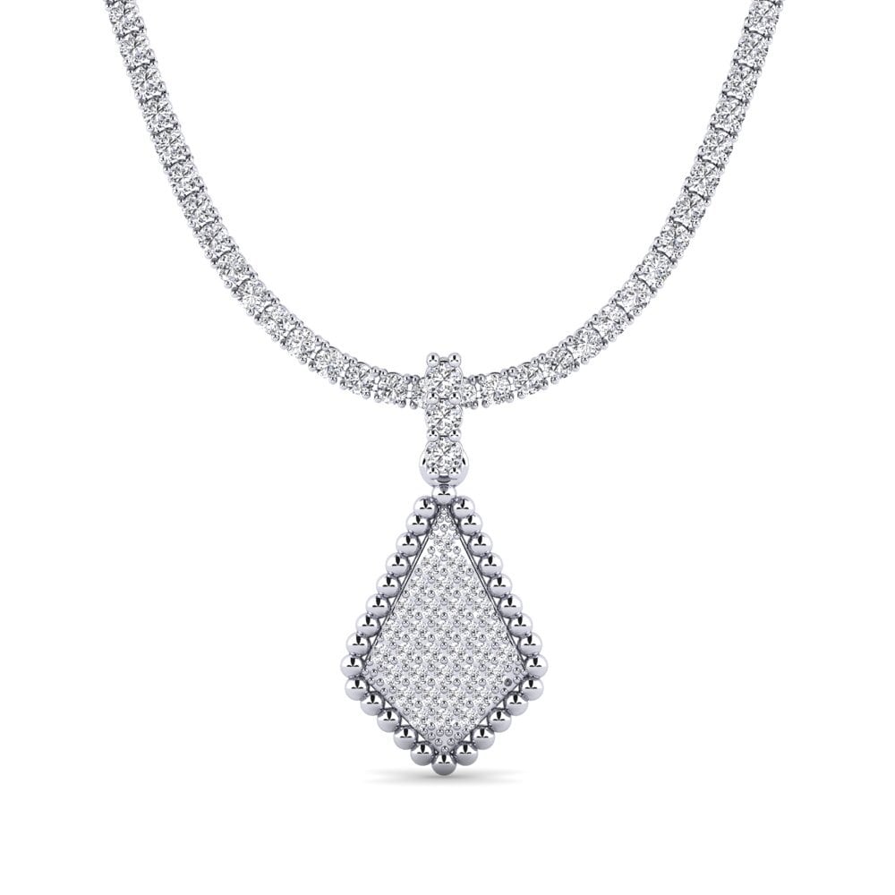 GLAMIRA Tennis Exmo in 6.205 Carat Round cut 18ct White Gold Diamond ...