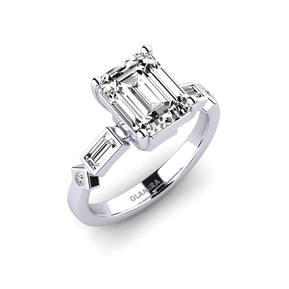 Order Engagement Ring Conga - Emerald in Emerald Cut cut 2.68 Carat 14k ...