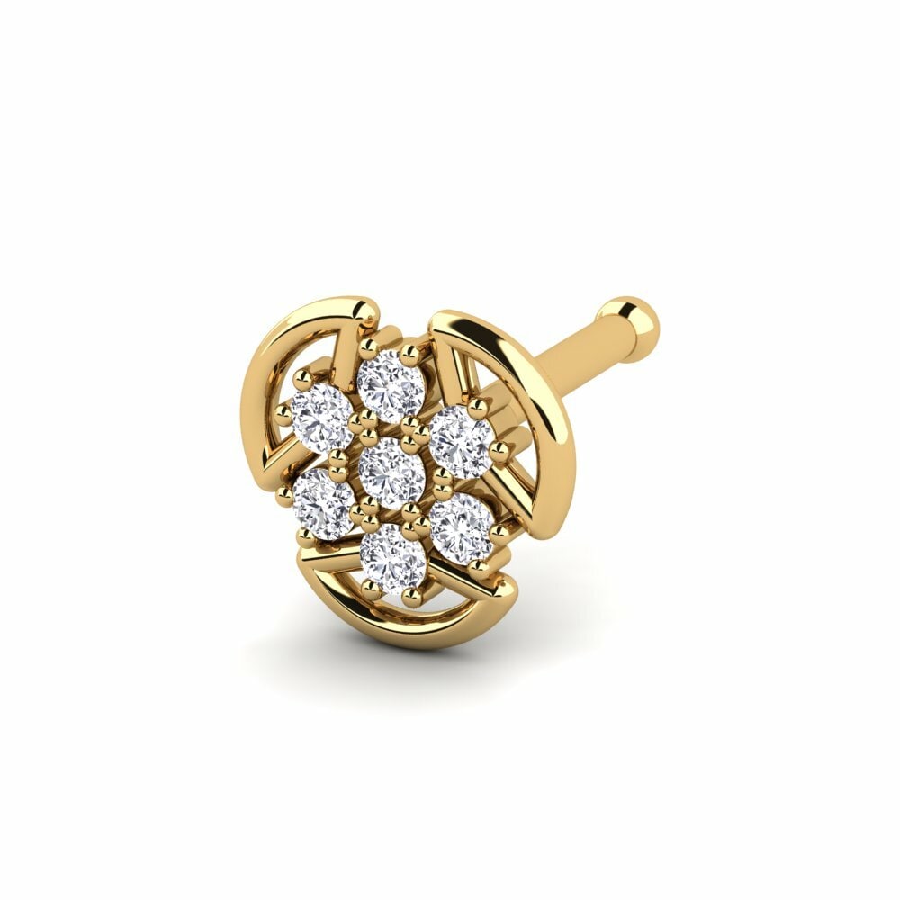 Hochwertige GLAMIRA Nasenpiercing Nylon mit 0.035 Karat Diamant Rund ...