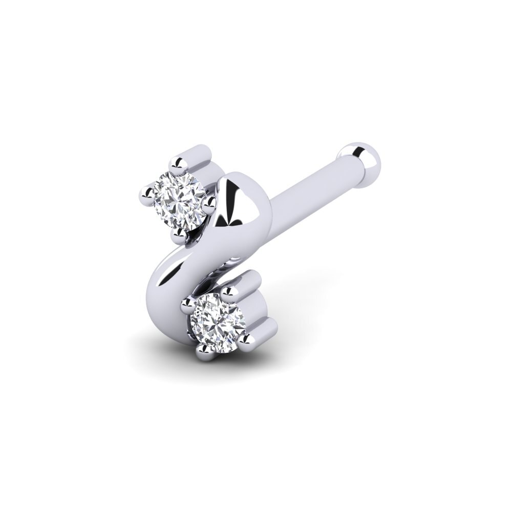 Hochwertige GLAMIRA Nasenpiercing Placing mit 0.012 Karat Diamant Rund ...