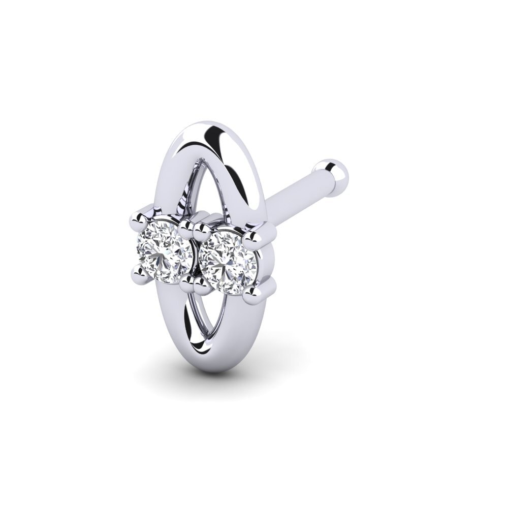 Hochwertige GLAMIRA Nasenpiercing Archaized mit 0.03 Karat Diamant Rund ...