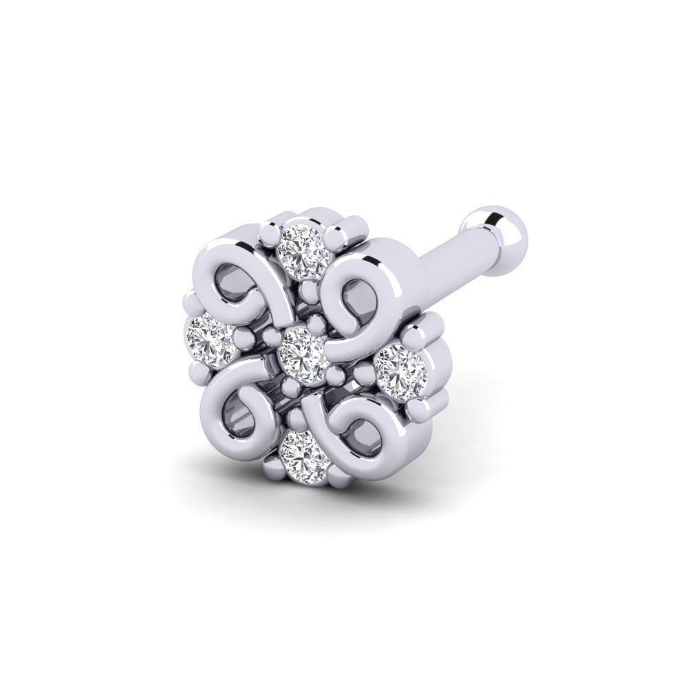 Hochwertige GLAMIRA Nasenpiercing Atrike mit 0.025 Karat Diamant Rund ...
