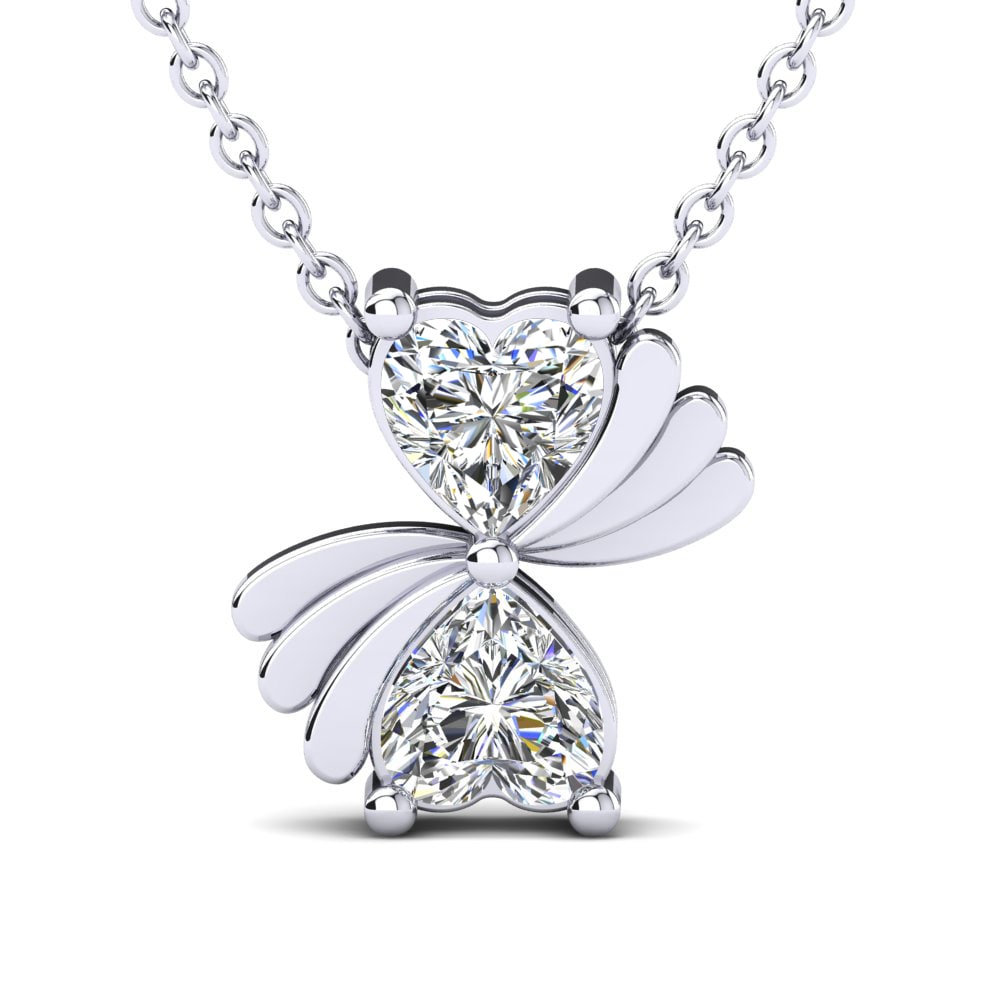 Pērc Sievietes kulons Hashima ar 0.44 Karāts Sirds griezuma Baltais-585 ...