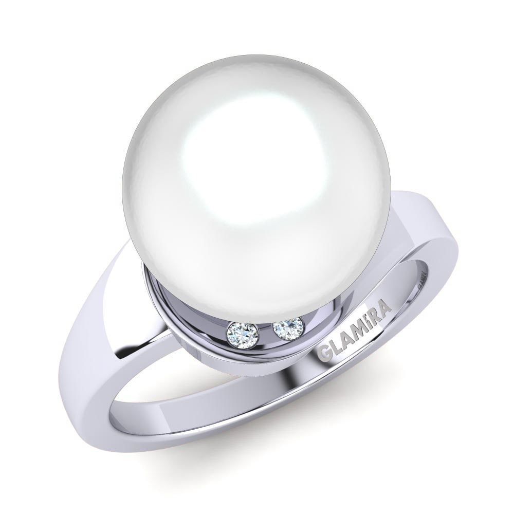 Shop 0.016 Carat Round cut 9ct White Gold Moissanite GLAMIRA Ring Shimmer online | GLAMIRA.com.ph