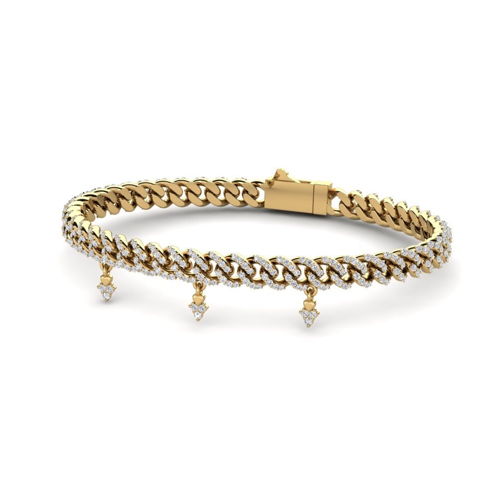 Women's Bracelet Absole in 1.892 Carat Round cut 18ct Yellow Gold ...
