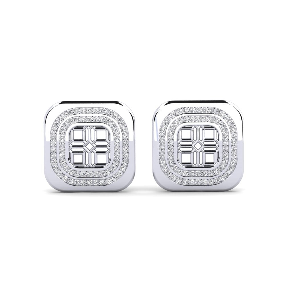 Køb Kvindes ørering Albuna i 1.088 Karat Rund snit 585 Hvidguld Diamant | GLAMIRA.dk