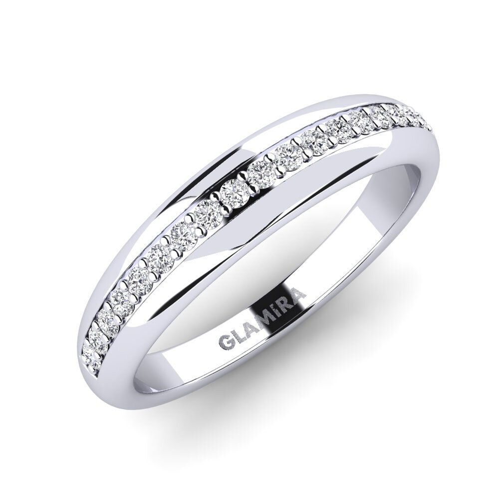 Shop 0.152 Carat Round cut 9ct White Gold Diamond GLAMIRA Pinky Ring Bazing online | GLAMIRA.com.ph