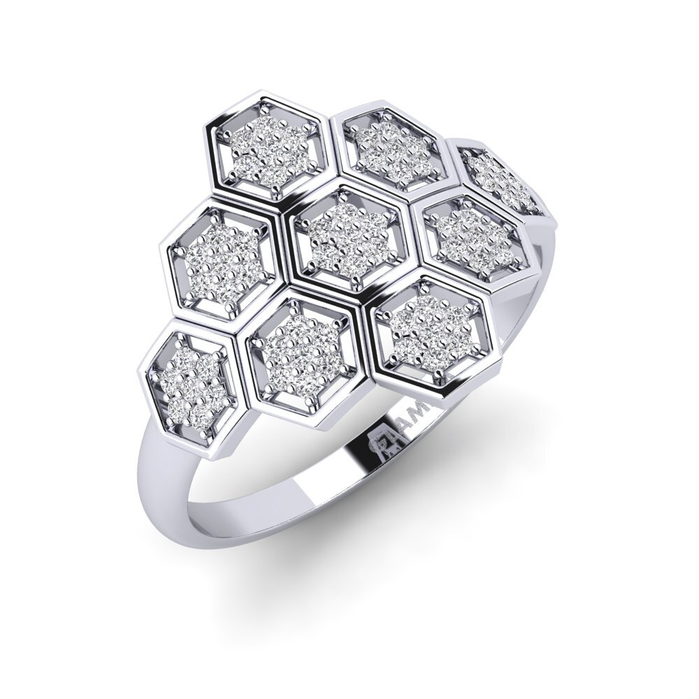 Pērc GLAMIRA Gredzens Call ar 0.315 Karāts Apaļš griezuma Baltais-375 ...