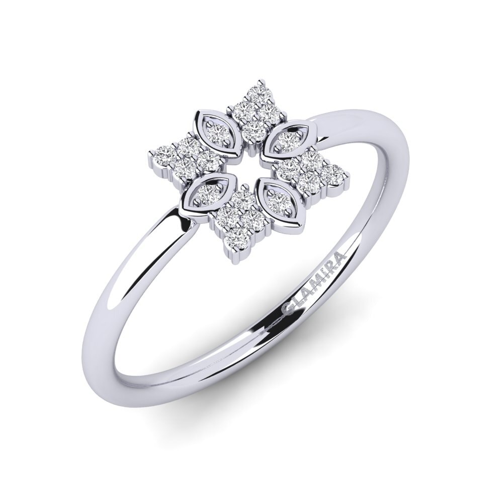 Order 0.1 Carat Round cut 9ct White Gold Lab Grown Diamond GLAMIRA Ring ...