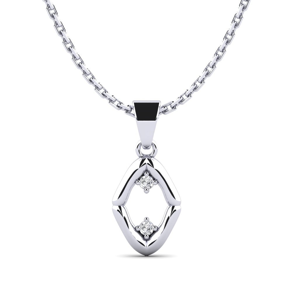 Pērc Sievietes kulons Coist ar 0.02 Karāts Apaļš griezuma Baltais-375 ...