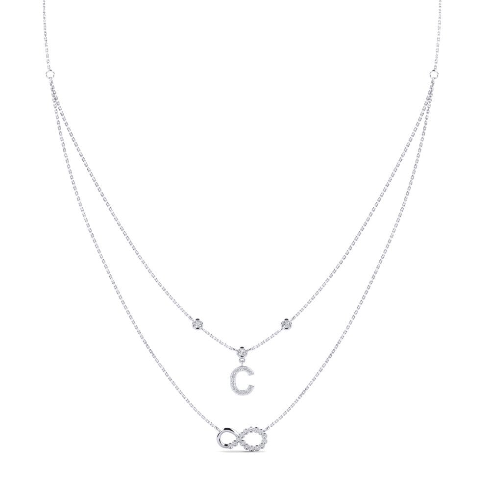 Order 0.21 Carat Round cut 9K White Gold Diamond GLAMIRA Necklace ...