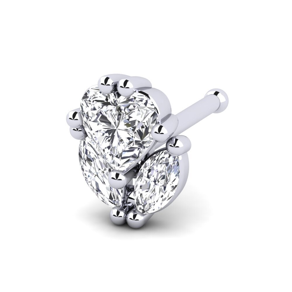 Hochwertige GLAMIRA Nasenpiercing Deriate mit 0.1 Karat Diamant Herz ...