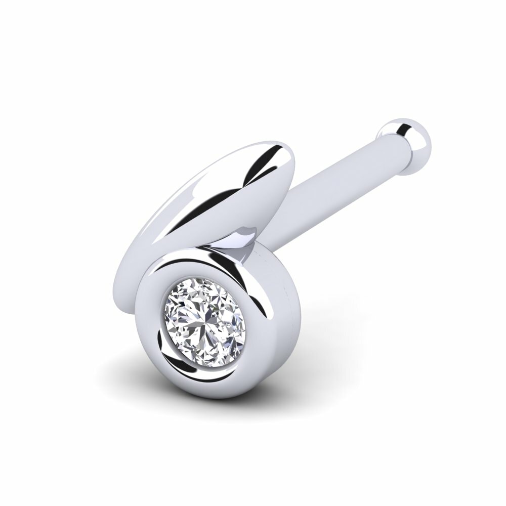 Hochwertige GLAMIRA Nasenpiercing Elatot mit 0.015 Karat Diamant Rund ...
