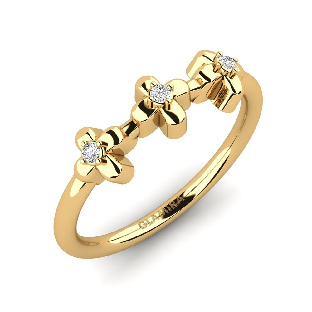 Pērc GLAMIRA Gredzens Grignon ar 0.045 Karāts Apaļš griezuma Dzeltenais ...