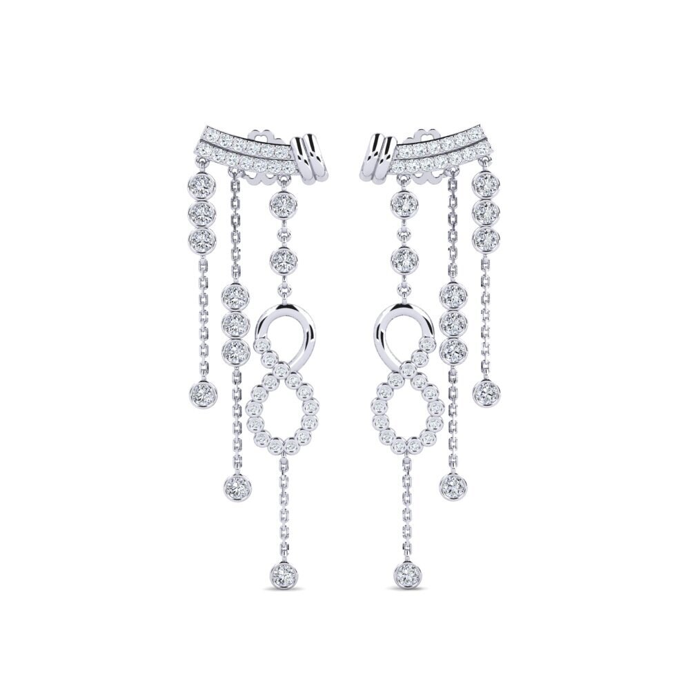 Hochwertige Damen ohrring Halata mit 1.54 Karat Diamant Rund Weißgold ...