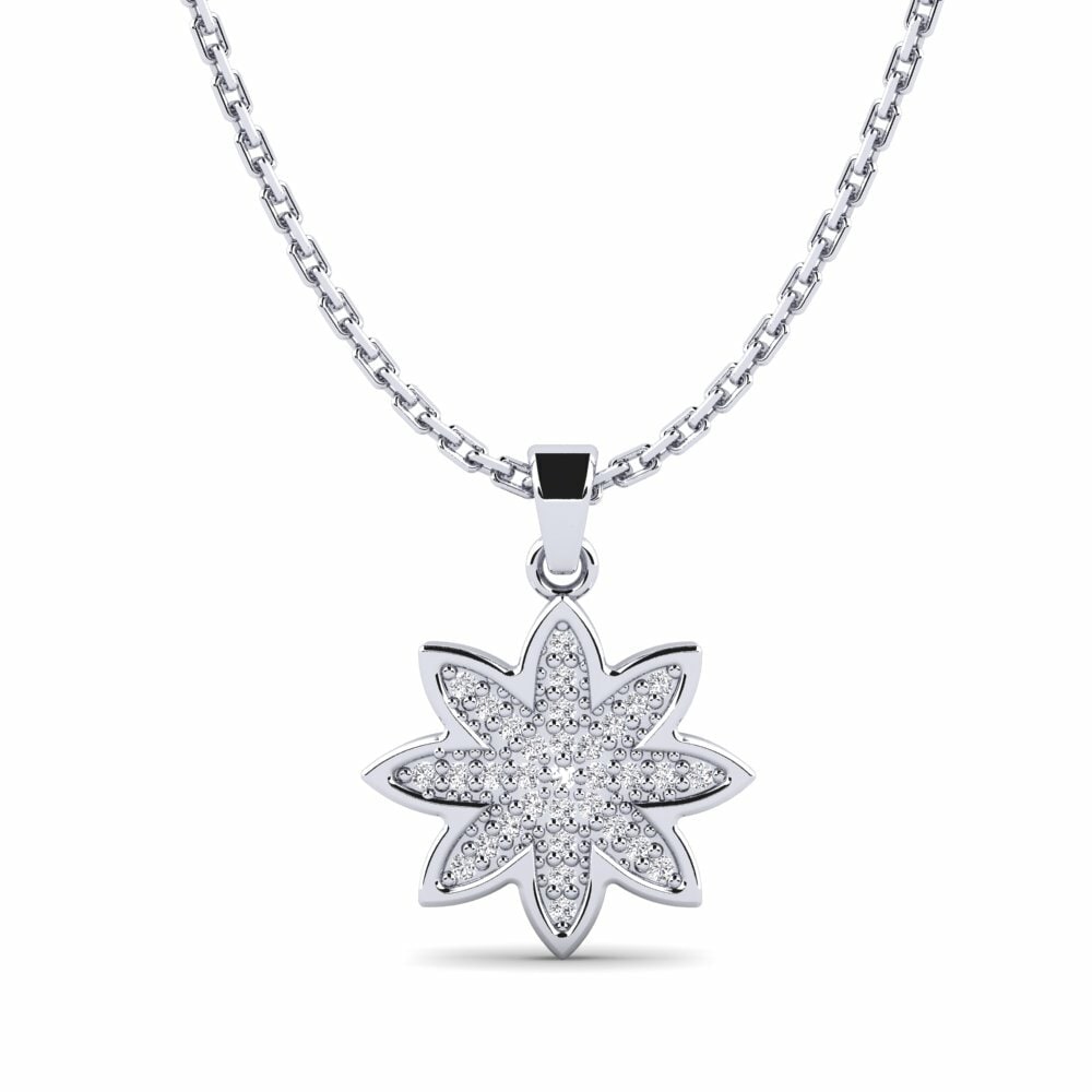 Køb Kvindes vedhæng Isopo i 0.165 Karat Rund snit 375 Hvidguld ...