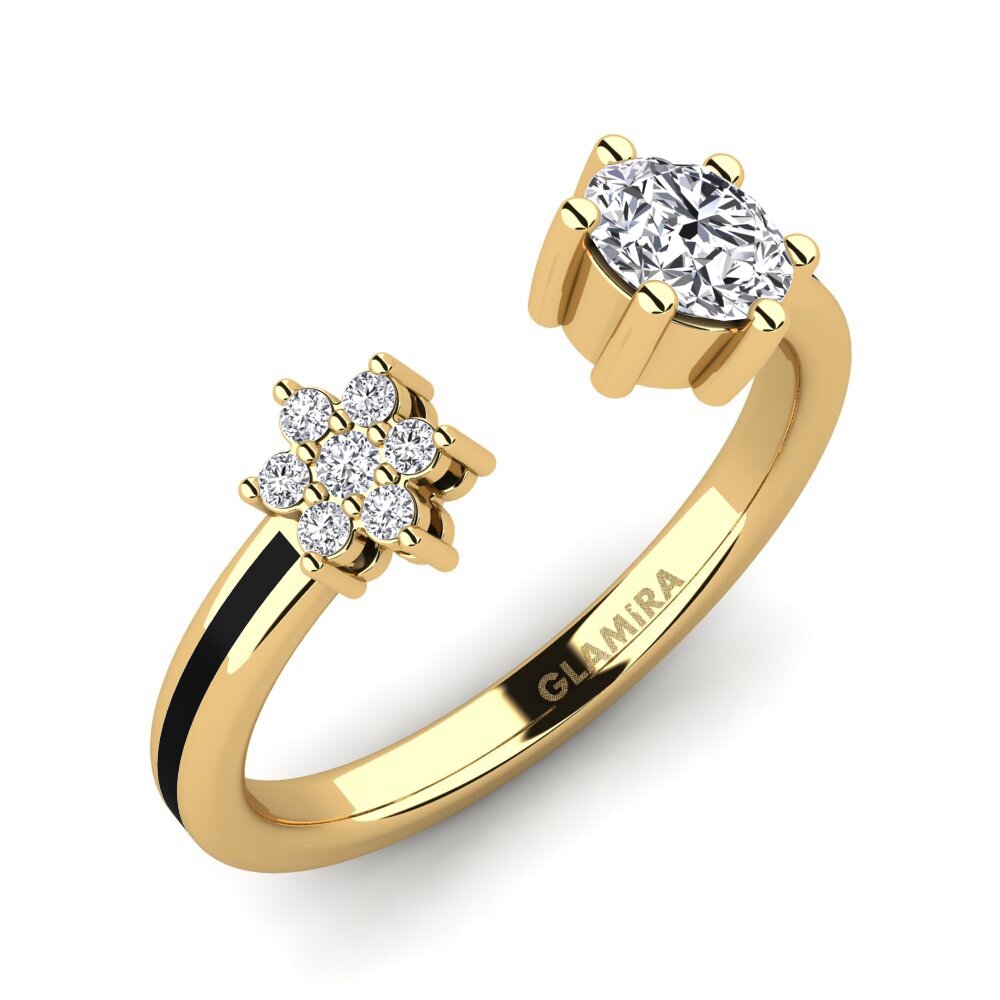 Pērc GLAMIRA Gredzens Laci ar 0.5 Karāts Apaļš griezuma Dzeltenais-375 ...