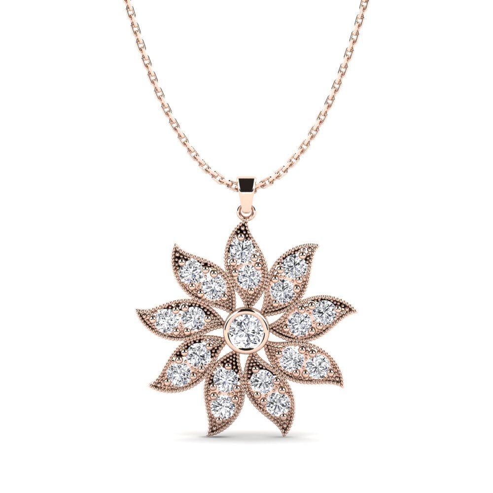 Shop 0.16 Carat Round cut 18ct Rose Gold Diamond Women's Pendant Numisma online | GLAMIRA.com.ph