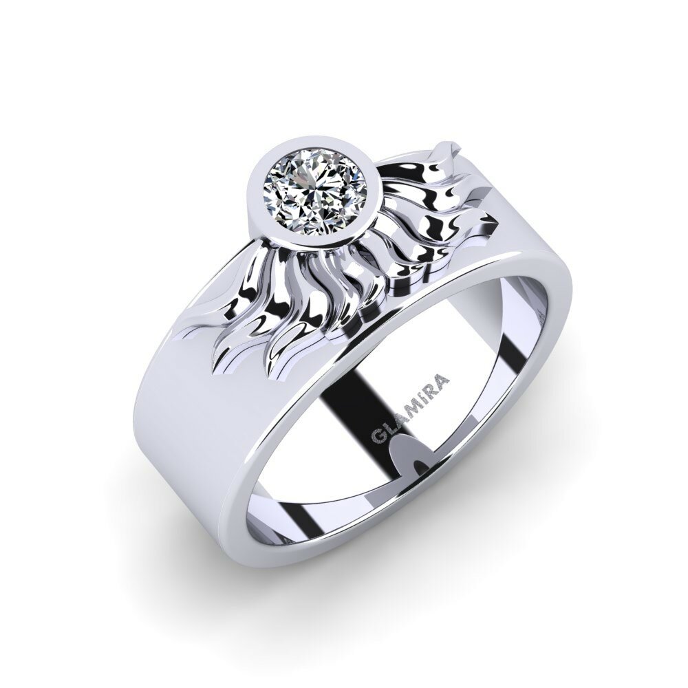GLAMIRA Ring Pretty Morning Women in 0.35 Carat Round cut White Silver ...