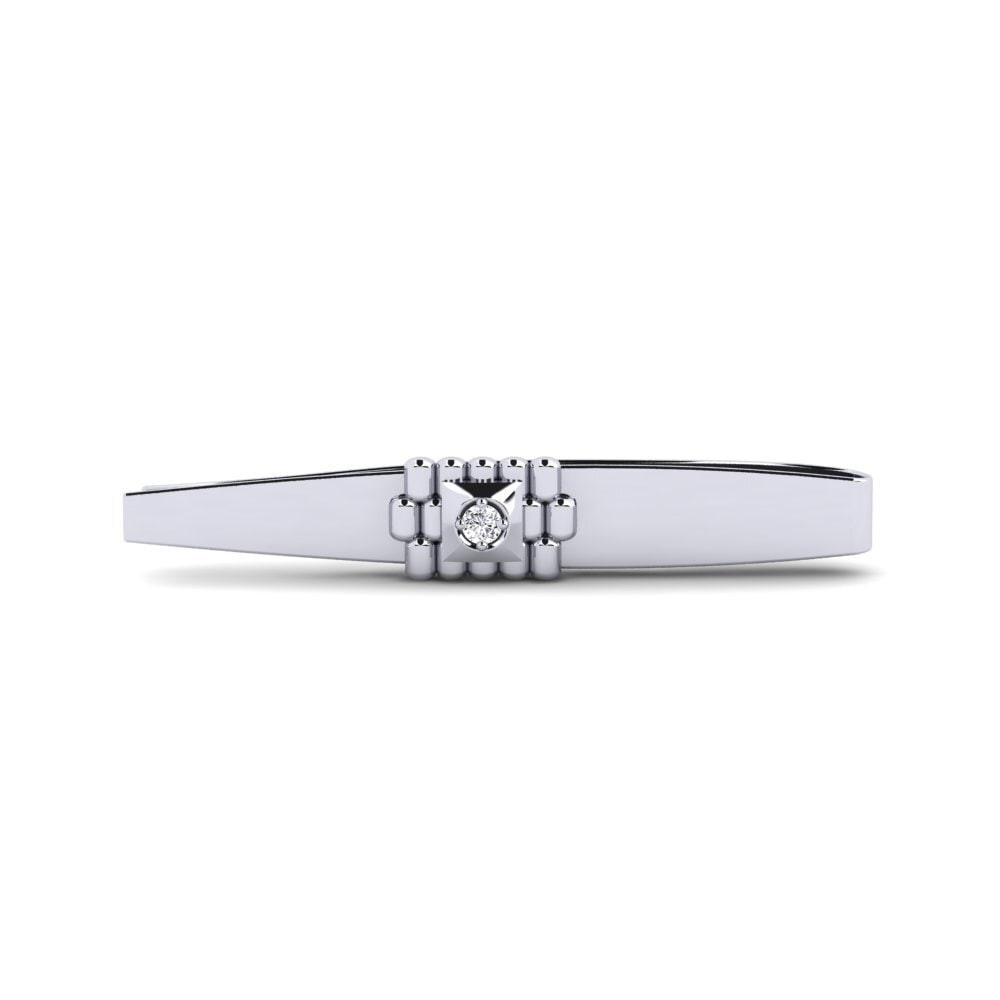 Buy 0.1 Carat Round cut Lab Grown Diamond 9ct White Gold GLAMIRA Tie ...