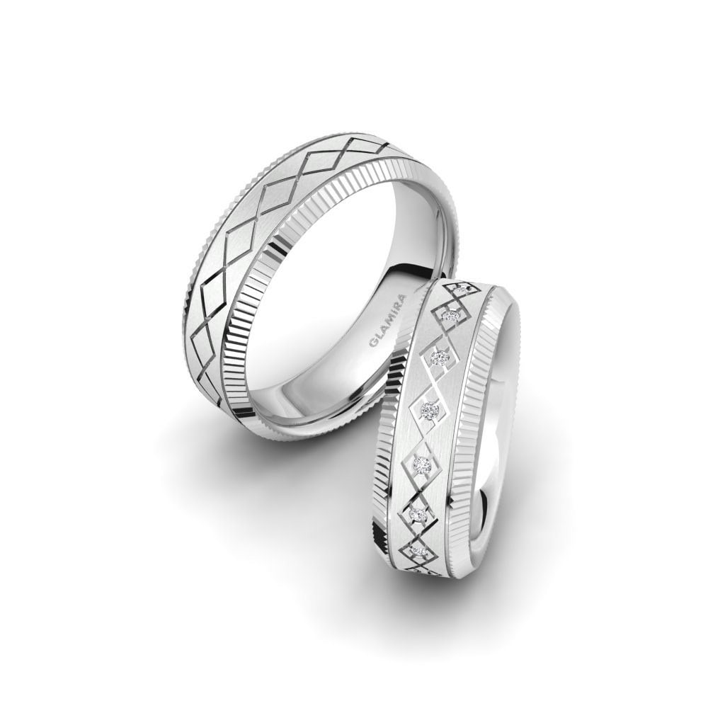 Compre Anillo de boda Spectacular Shade en 0.136 Quilates 9k Oro blanco ...