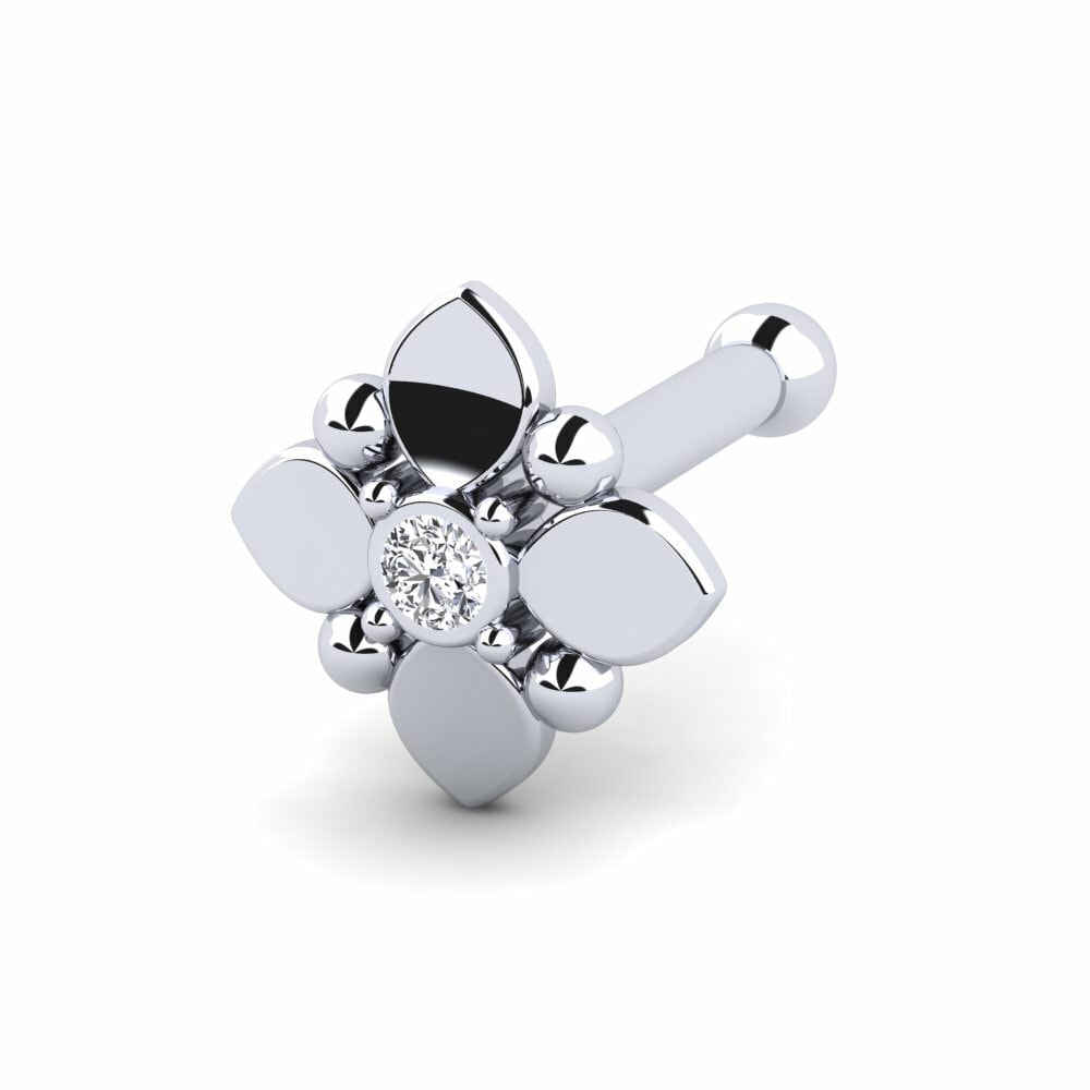 Hochwertige GLAMIRA Nasenpiercing Vidage mit 0.005 Karat Diamant Rund ...