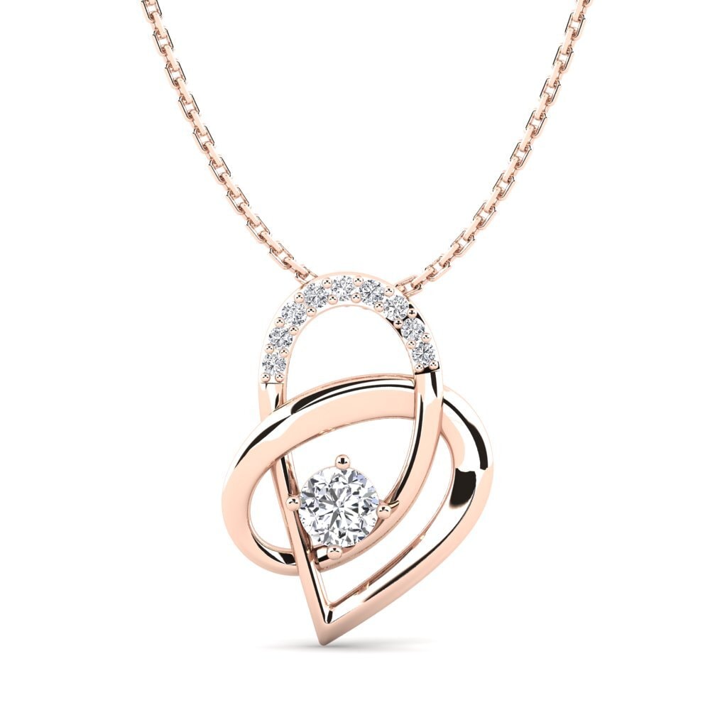 Pērc Sievietes kulons Wenona ar 0.25 Karāts Apaļš griezuma Rozā-375 ...