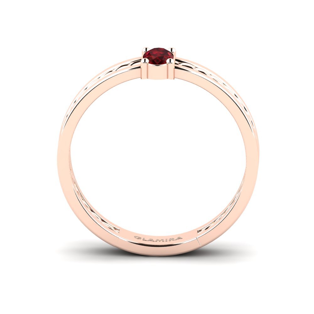 Köp Förlovningsring Repica i Oval slipad 0.2 Carat Rubin 14k Rött Guld ...