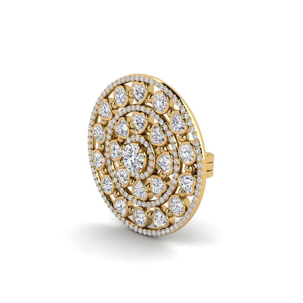 Shop Now 0.5 Carat Round cut 9ct Yellow Gold Diamond GLAMIRA Brooch ...