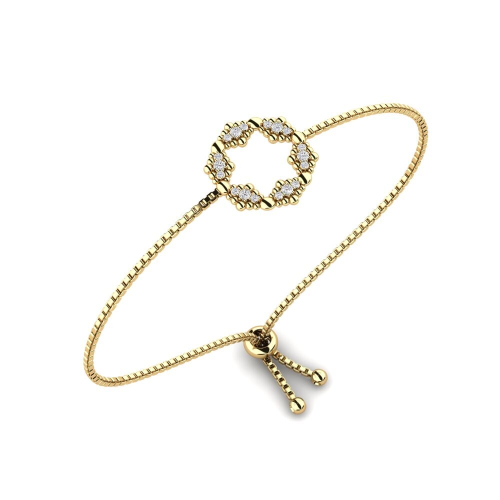 Compre Pulsera de Mujer Cliquey en corte Redondo 0.15 Quilates 9k Oro ...