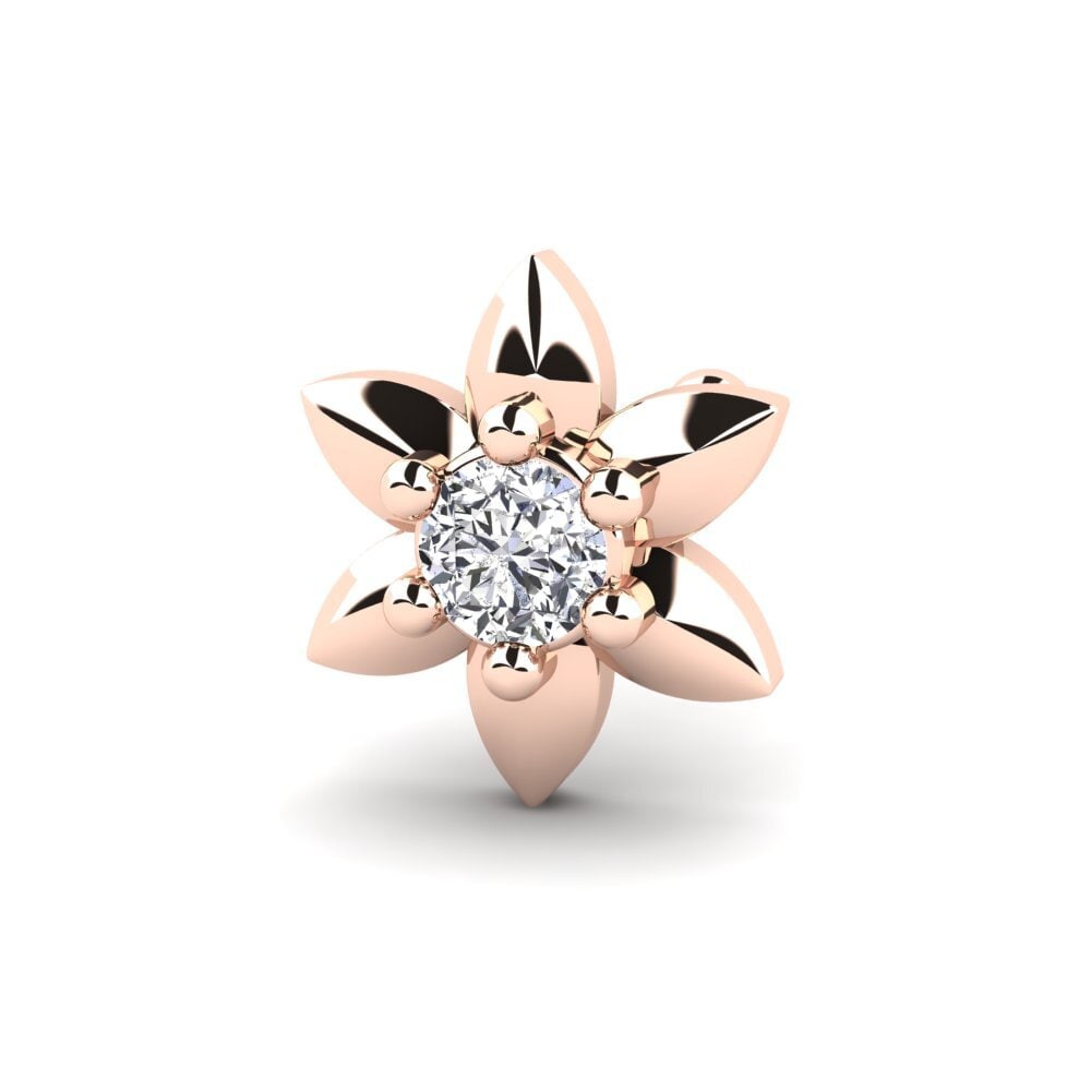 Achetez GLAMIRA Piercing Nez Violer en Or Rose 750 Diamant 0.015 Carats ...