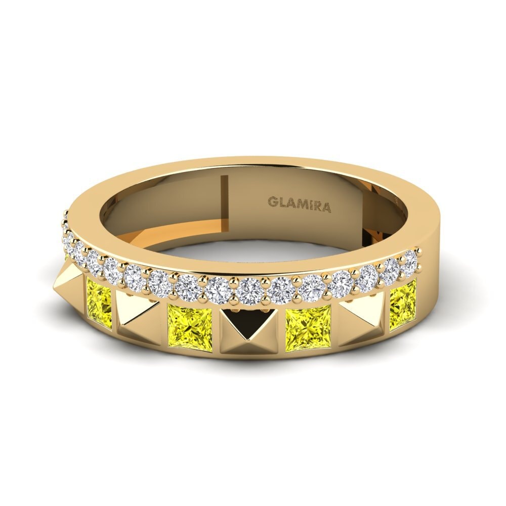 Order 1 Carat Princess cut 14K Yellow Gold Yellow Diamond GLAMIRA Men's ...