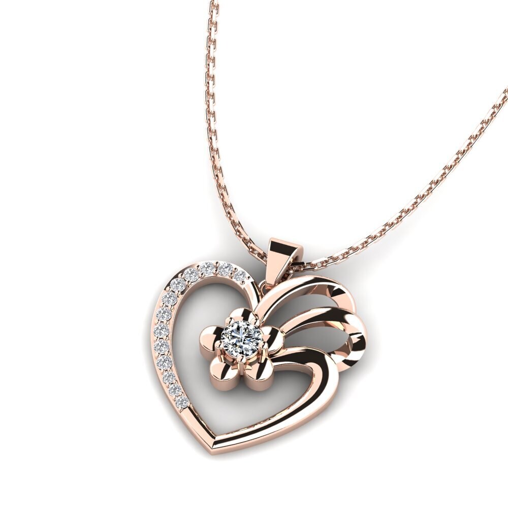 Achetez Pendentif pour femme Cian en Or rose 375 Zircone 0.1 Carats ...