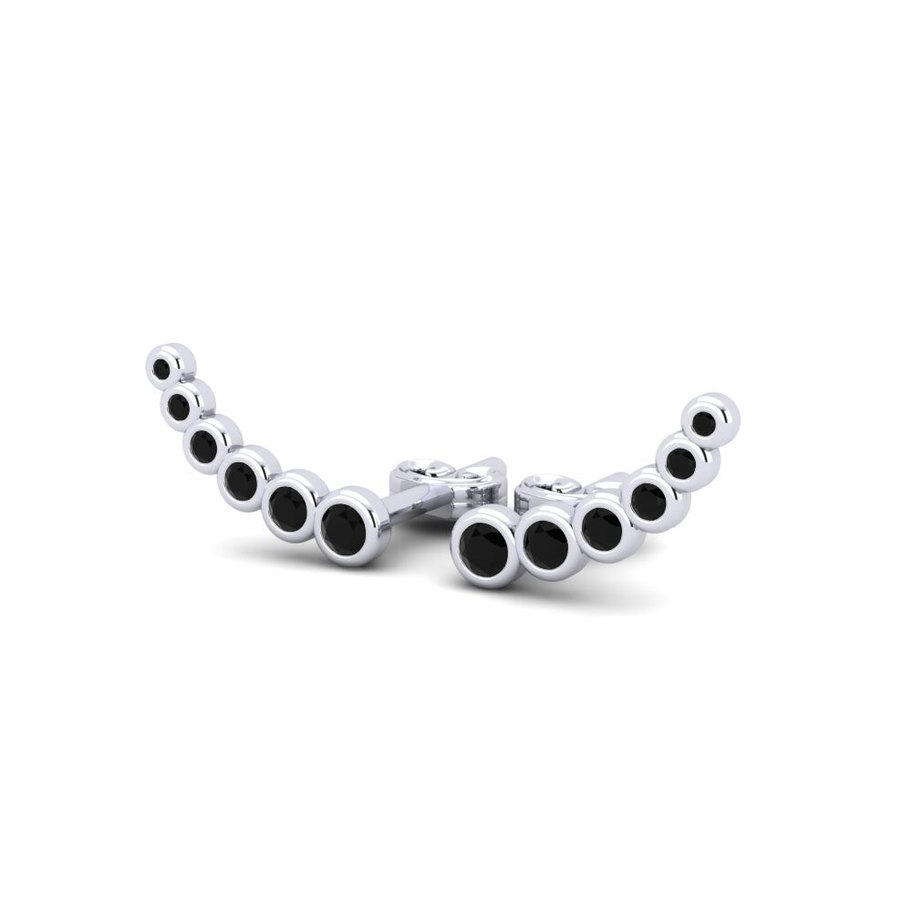 Купете Дамска обица Meshell Кръгла бяло-585 Черендиамант | GLAMIRA.bg