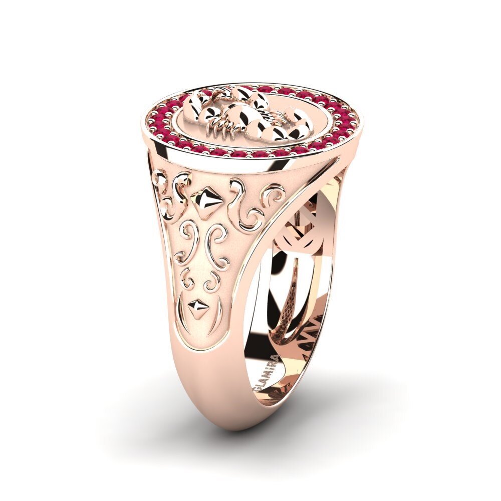 Osta Meeste sõrmus Arion - Scorpio in 0.42 Karaat Ümmargune lõige 585 ...