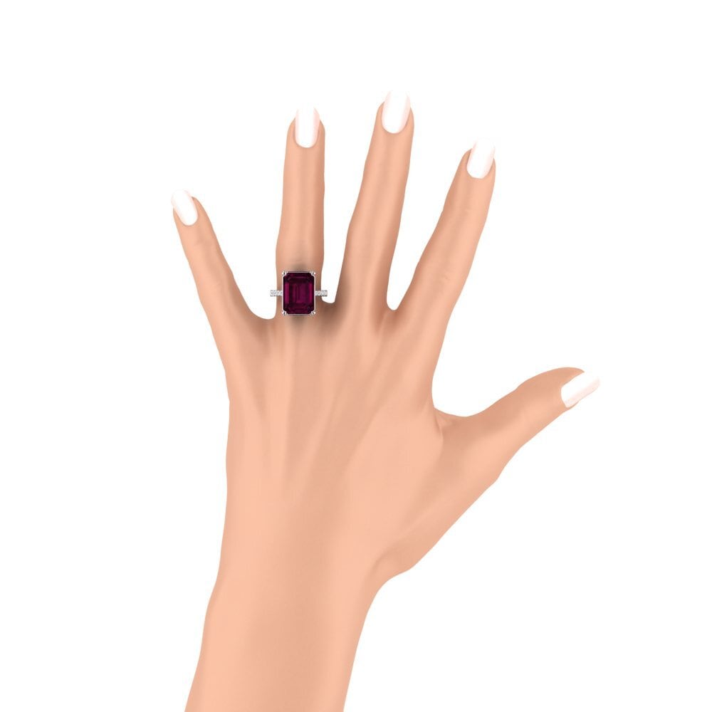 Pērc GLAMIRA Gredzens Darcie ar 12.6 Karāts Smaragda griezums griezuma ...